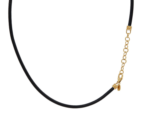 Beck Jewels Black Leather Scuba Cord Necklace