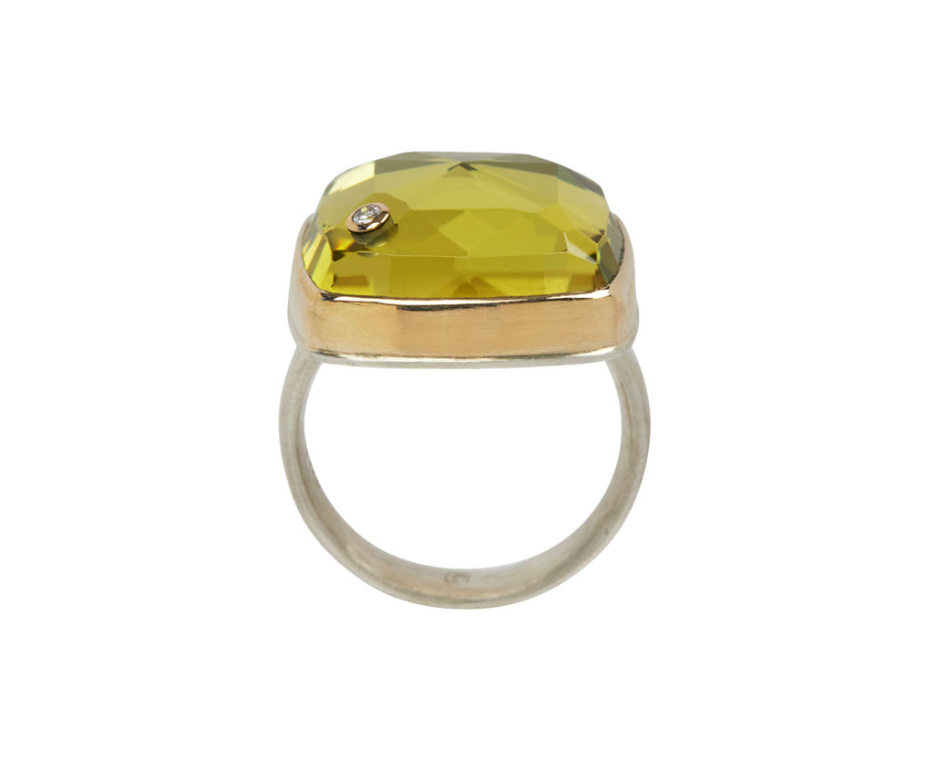 Jamie Joseph Rose Cut Lemon Quartz Ring