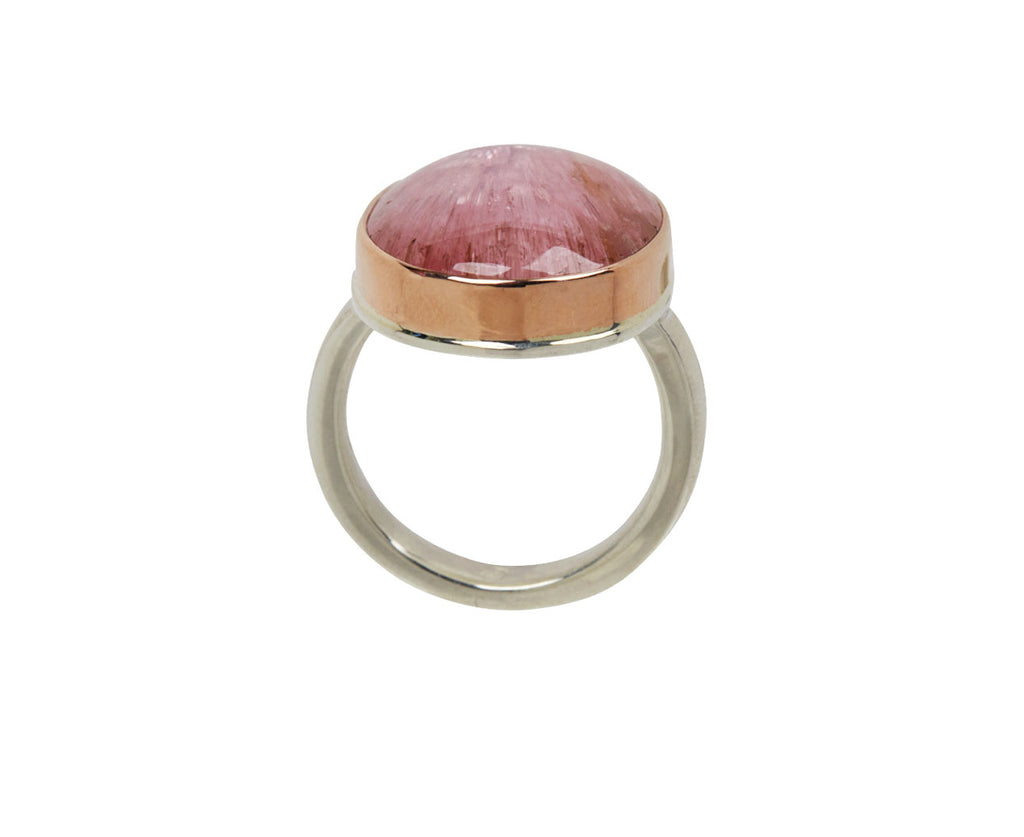 Jamie Joseph Smooth Oval Pink Tourmaline Ring