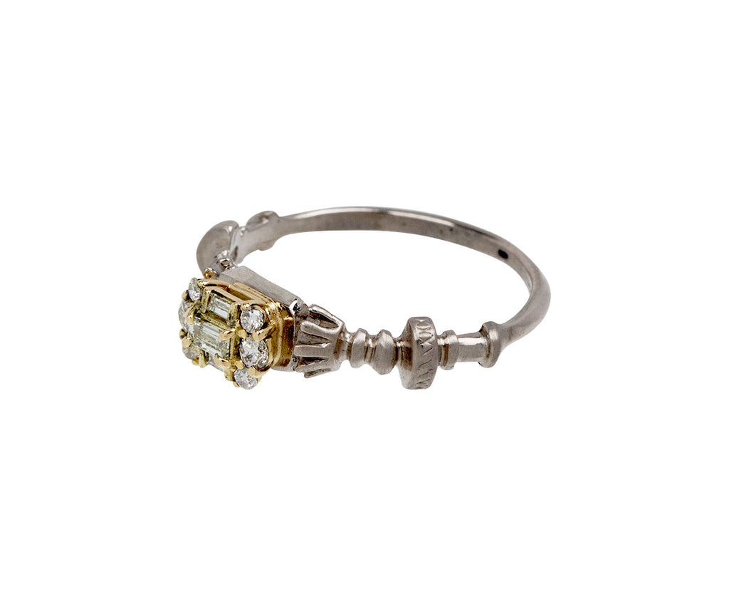 Rusty Thought Baguette Diamond Solitaire Ring