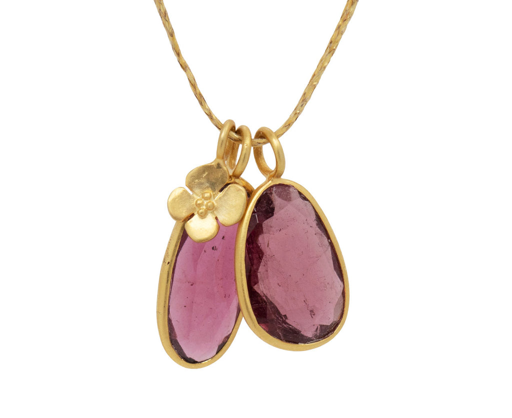 Pippa Small Iris Double Pink Tourmaline Pendant Necklace