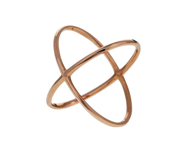 Rose Gold X Ring