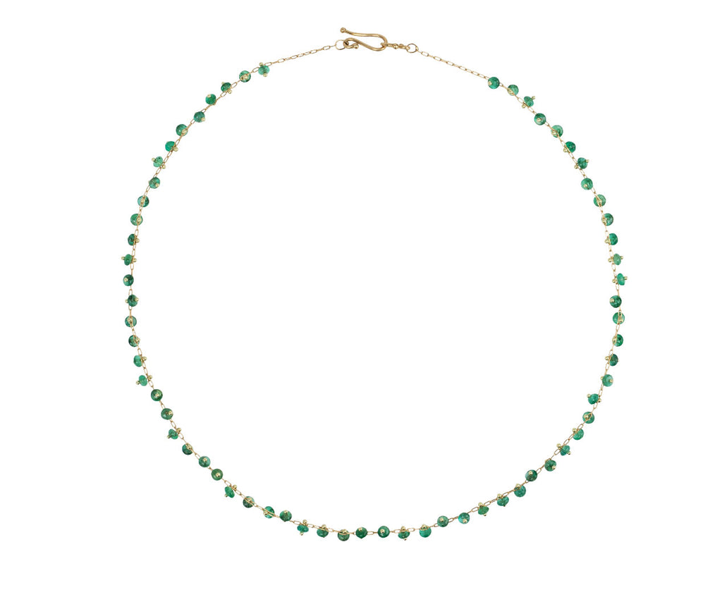 TenThousandThings Emerald Double Studded Necklace